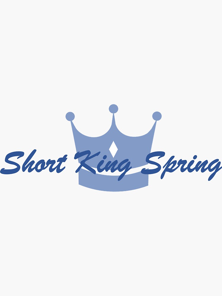 "Short King Spring Blue" Sticker by WaterClimber | Redbubble
