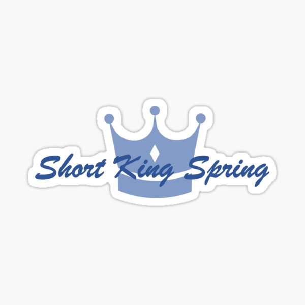 "Short King Spring Blue" Sticker by WaterClimber | Redbubble