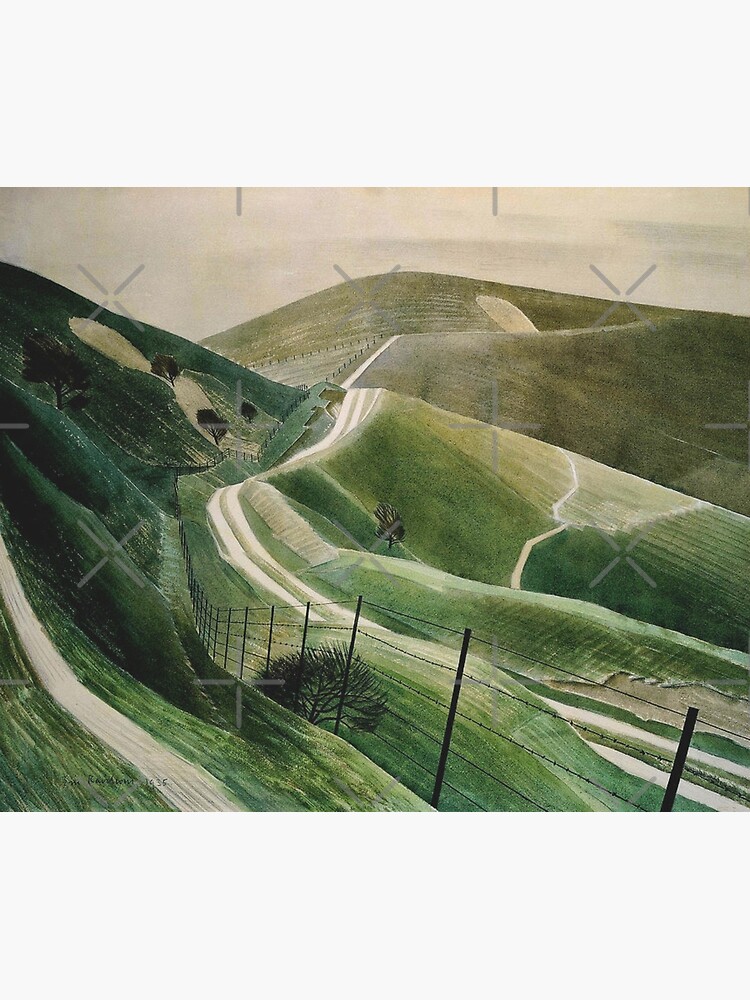 "Chalk Paths Painting by Eric William Ravilious" Poster by Yandix ...