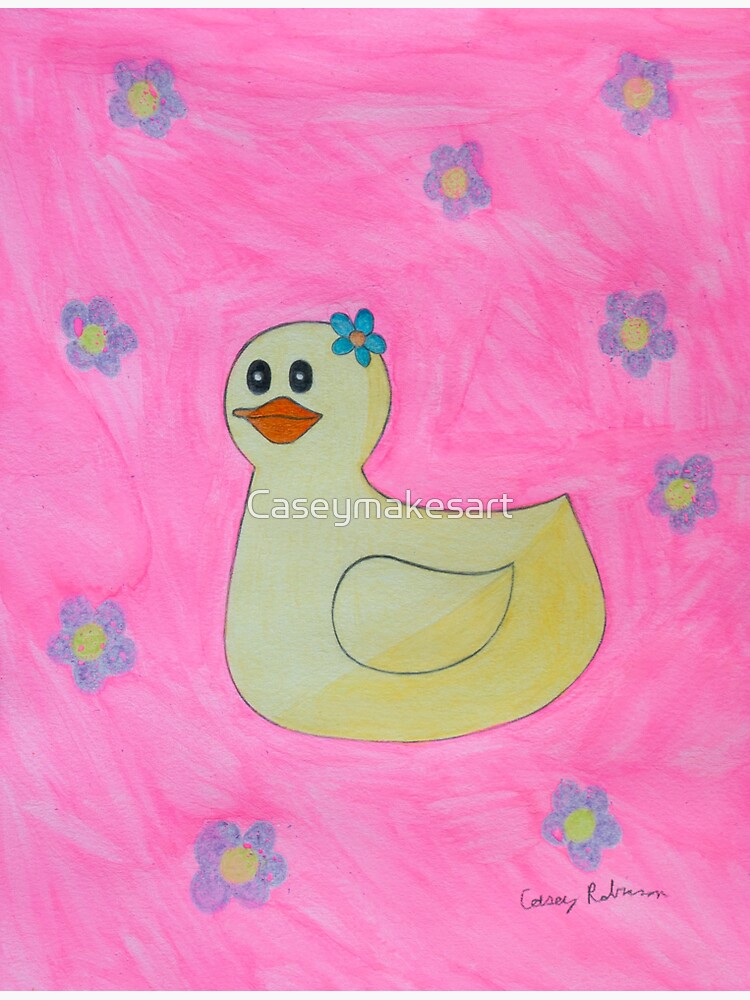 "Spring Rubber Duckie 5" Sticker by Caseymakesart | Redbubble