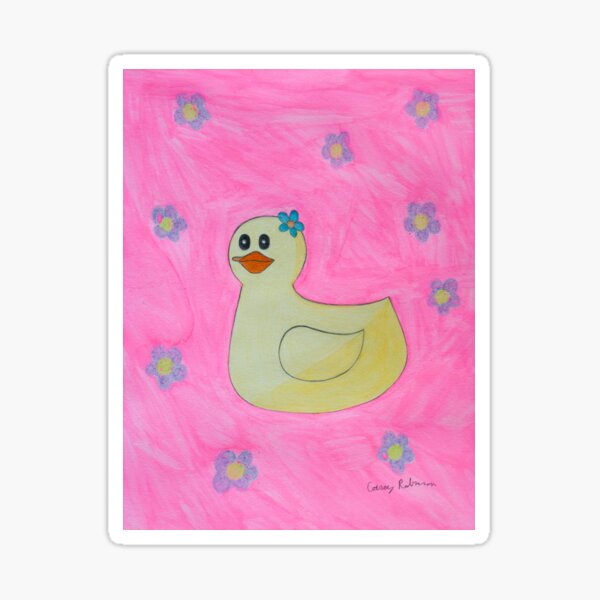 "Spring Rubber Duckie 5" Sticker by Caseymakesart | Redbubble