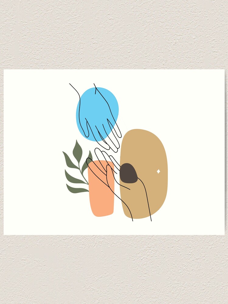 "Beautiful Abstract One Line Drawing Hand Art" Art Print for Sale by ...