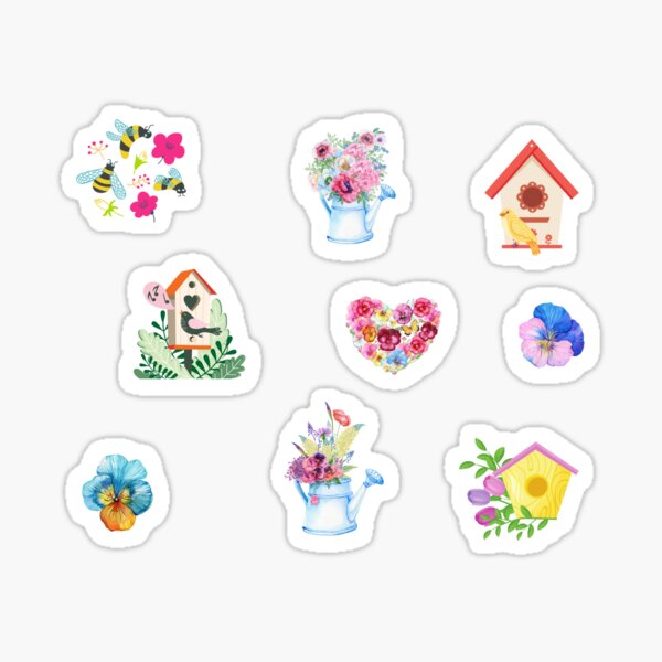 "Cute Nature and Flower Collage" Sticker by silviaol | Redbubble