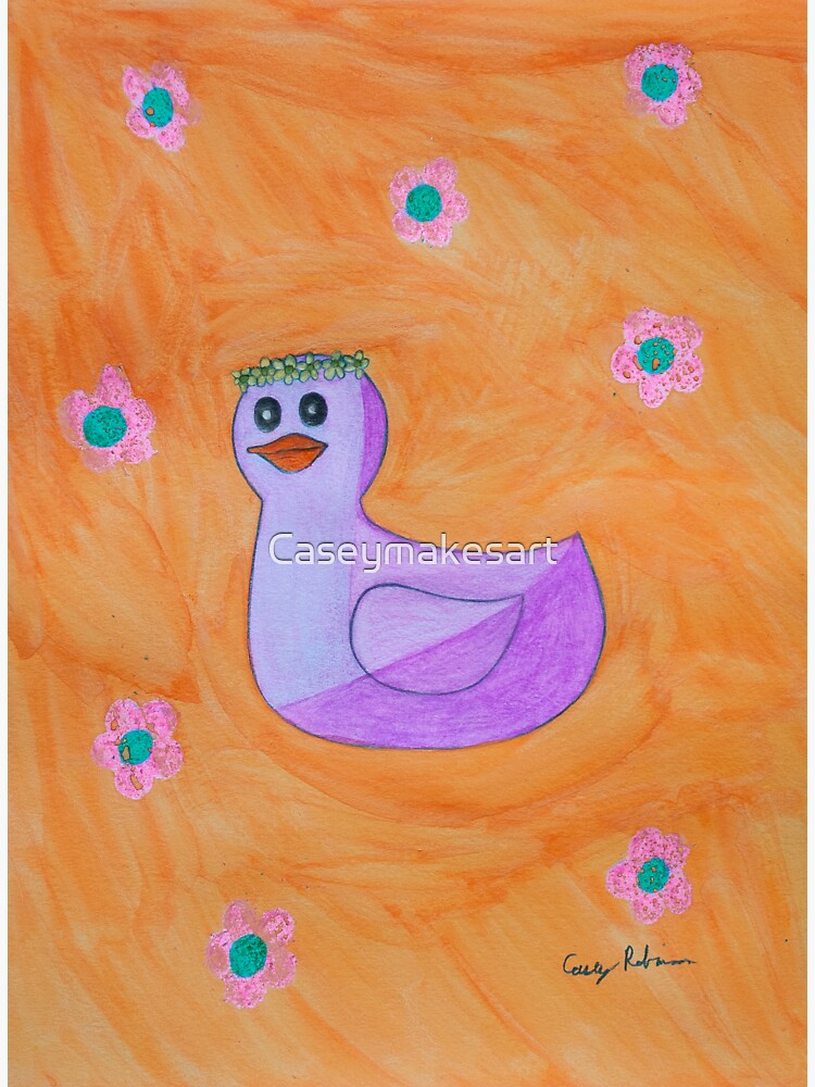 "Spring Rubber Duckie 6" Sticker by Caseymakesart | Redbubble