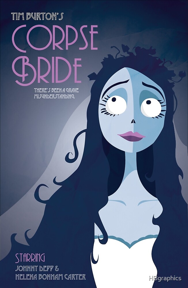 "Corpse Bride Art Deco" by HBgraphics | Redbubble