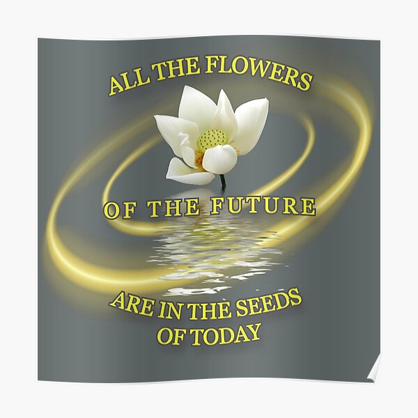 "Flowers Of The Future - Chinese Proverb - Version 05 - Color 05" Poster for Sale by SumarUp ...