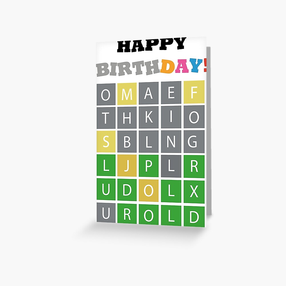 "Wordle Birthday, Happy Birthday, Anniversary, Funny Birthday for Him ...