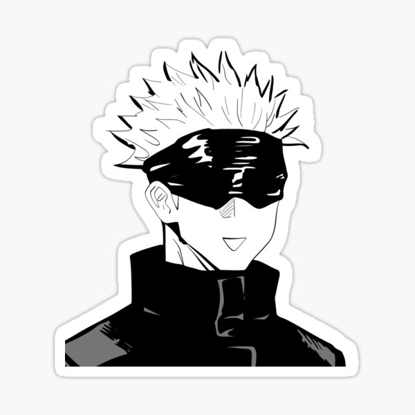 "Gojo Satoru Funny" Sticker by WeirdINK | Redbubble