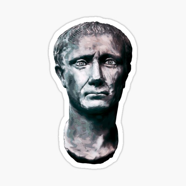 "Julius Caesar Portrait Illustration" Sticker by JimPlaxco | Redbubble