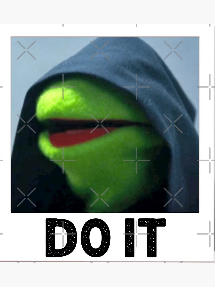 Pegatina «Kermit encapuchado DO IT-Evil Kermit encapuchado la rana Meme ...
