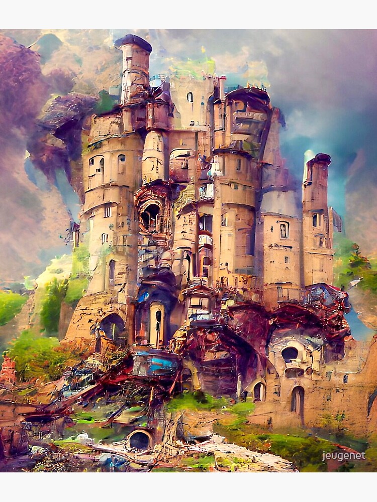 "Wrecked castle" Poster for Sale by jeugenet | Redbubble