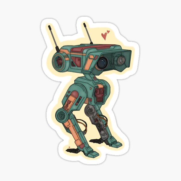 "retro robot bd-1" Sticker for Sale by ChemistOnCampus | Redbubble