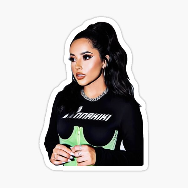"Becky G Lime Green Corset Fan Art" Sticker for Sale by karinaamezcua ...