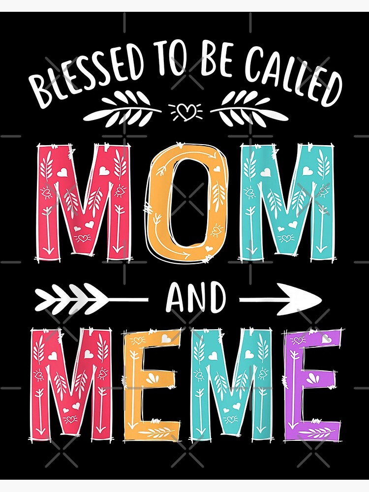 "Bessed To Be Caed Mom und Meme Lustiger Muttertag, grundlegende ...