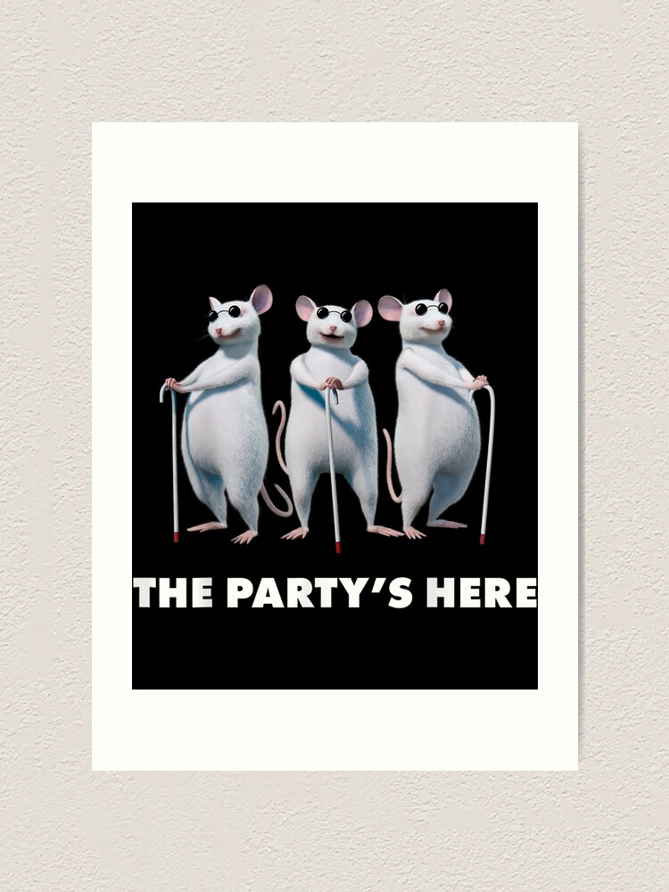 "Shrek Blind Mice The Partys Here Text Poster " Art Print for Sale by ...