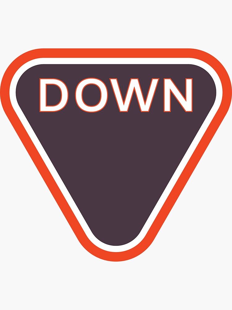 "Down Direction Sticker" Sticker by CreativeSparkz | Redbubble