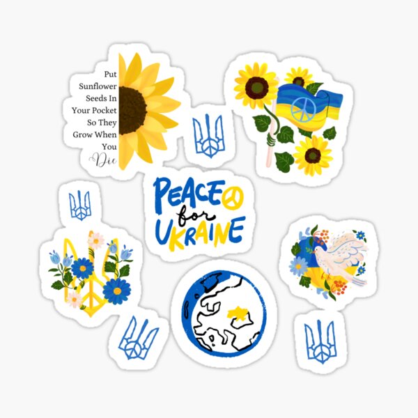 "Stand With Ukraine Design for Peace" Sticker by stareve | Redbubble