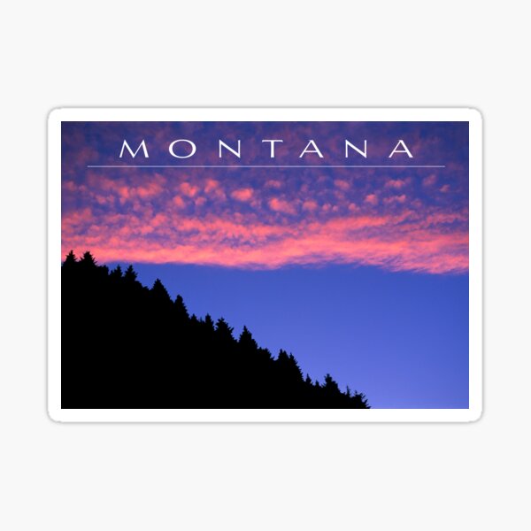 "Montana" Sticker by wallacegarrison | Redbubble