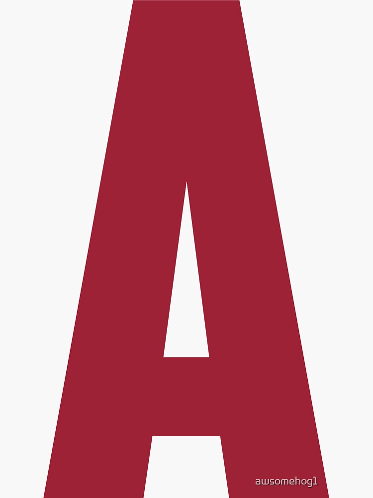 "Arkansas Simple Letter A" Sticker by awsomehog1 | Redbubble