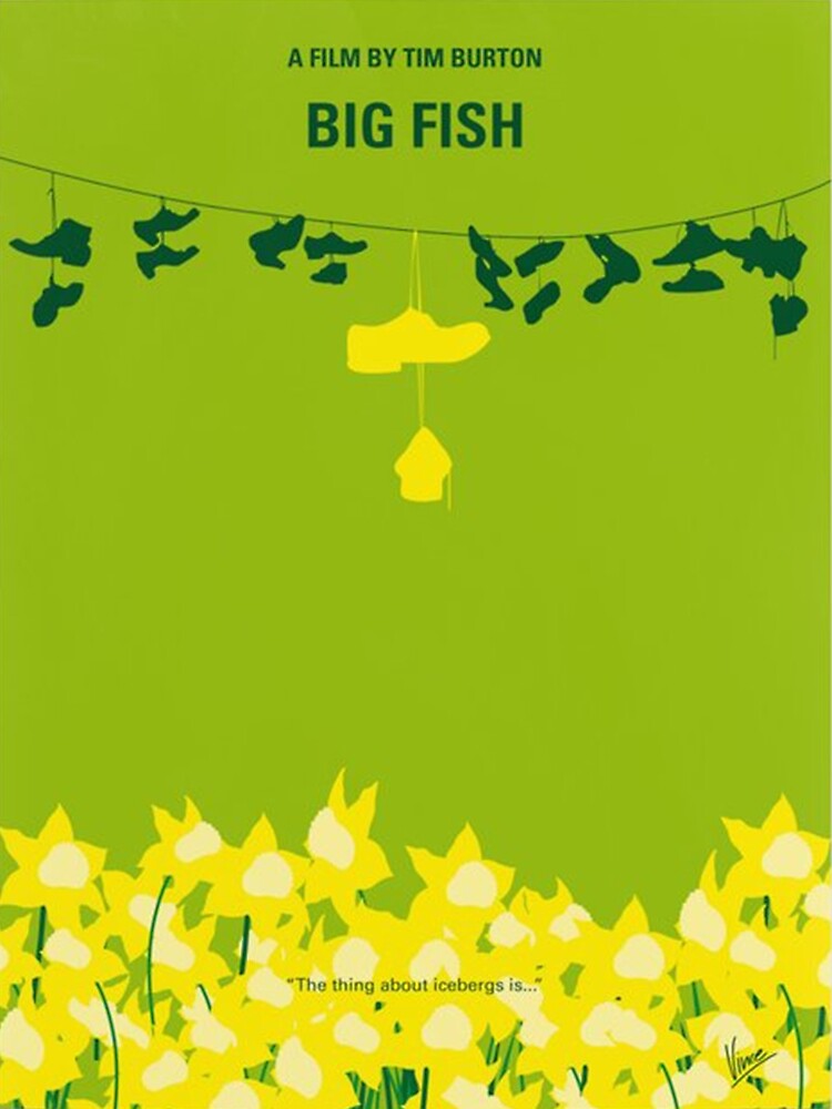 My Big Fish minimal movie green poster Premium Matte Vertical Poster ...