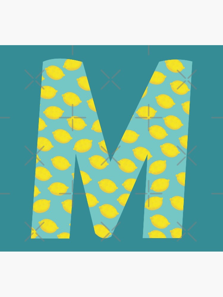 "Lemon Summer Monogram Alphabet Letter M - Initial" Poster for Sale by ...