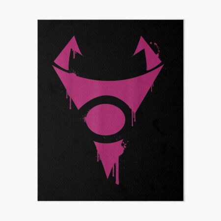 "Invader Zim Irken Symbol Purple Spray Paint Stencil" Art Board Print ...