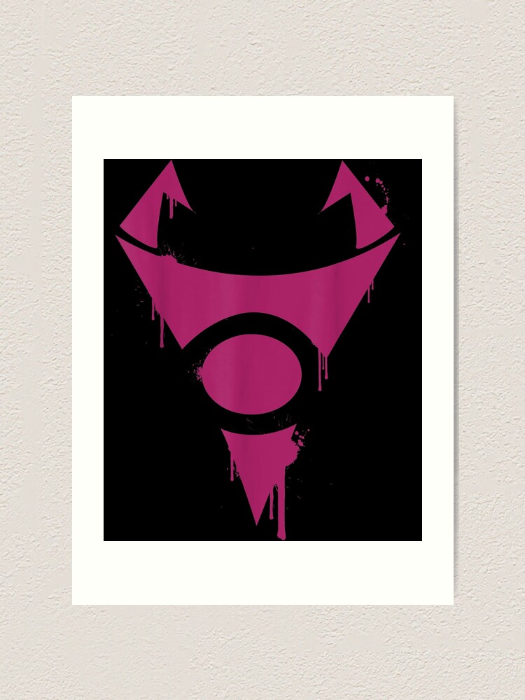 Lámina artística «Plantilla de pintura en aerosol púrpura con el ...