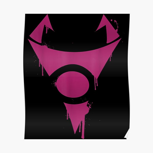 Póster «Plantilla de pintura en aerosol púrpura con el símbolo de Irken ...