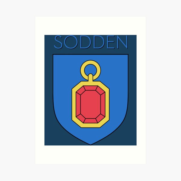 "Sodden Coat of Arms Heraldry Sigil Emblem - The Witcher " Art Print ...