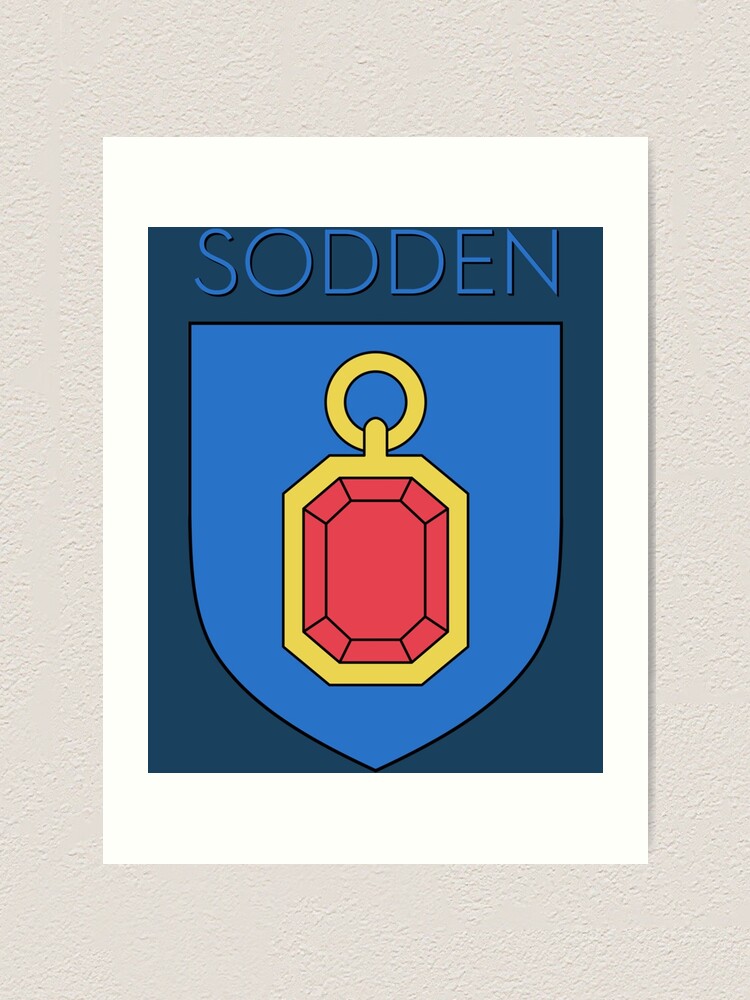 "Sodden Coat of Arms Heraldry Sigil Emblem - The Witcher " Art Print ...
