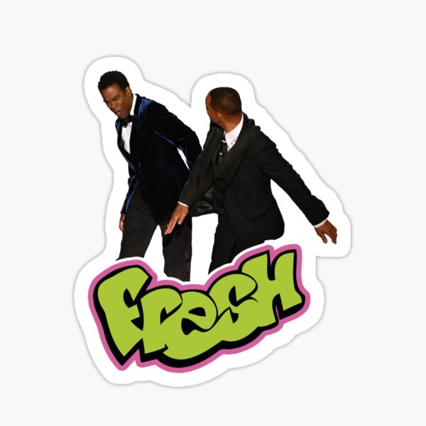 "Fresh Slap Will Smith Chris Rock" Sticker for Sale by coltian | Redbubble