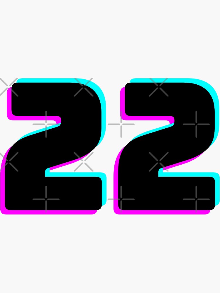 "Number 22" Sticker by hetvick | Redbubble