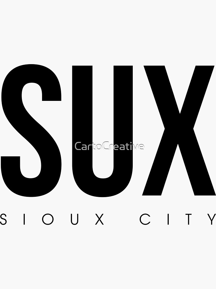 "SUX - Sioux City Airport Code" Sticker by CartoCreative | Redbubble