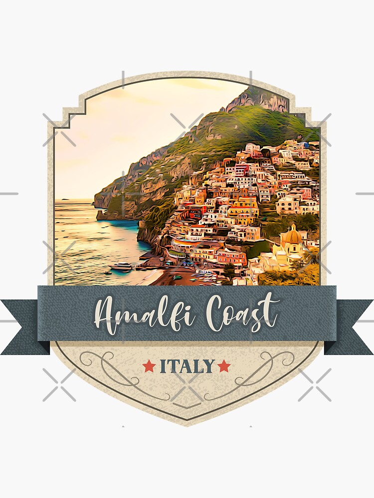 "Amalfi Coast, Italy" Sticker by positivpea | Redbubble