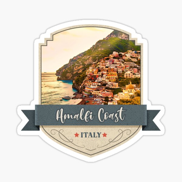 "Amalfi Coast, Italy" Sticker by positivpea | Redbubble