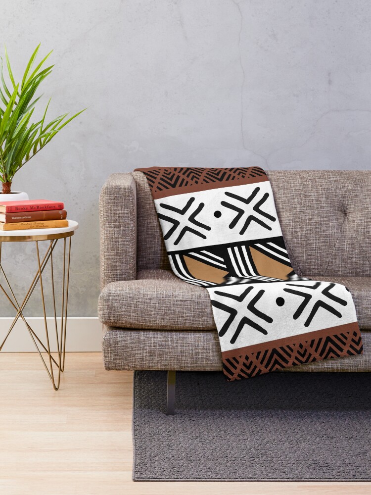 "African Tribal Bogolan Pattern" Throw Blanket for Sale by funkyvibes ...