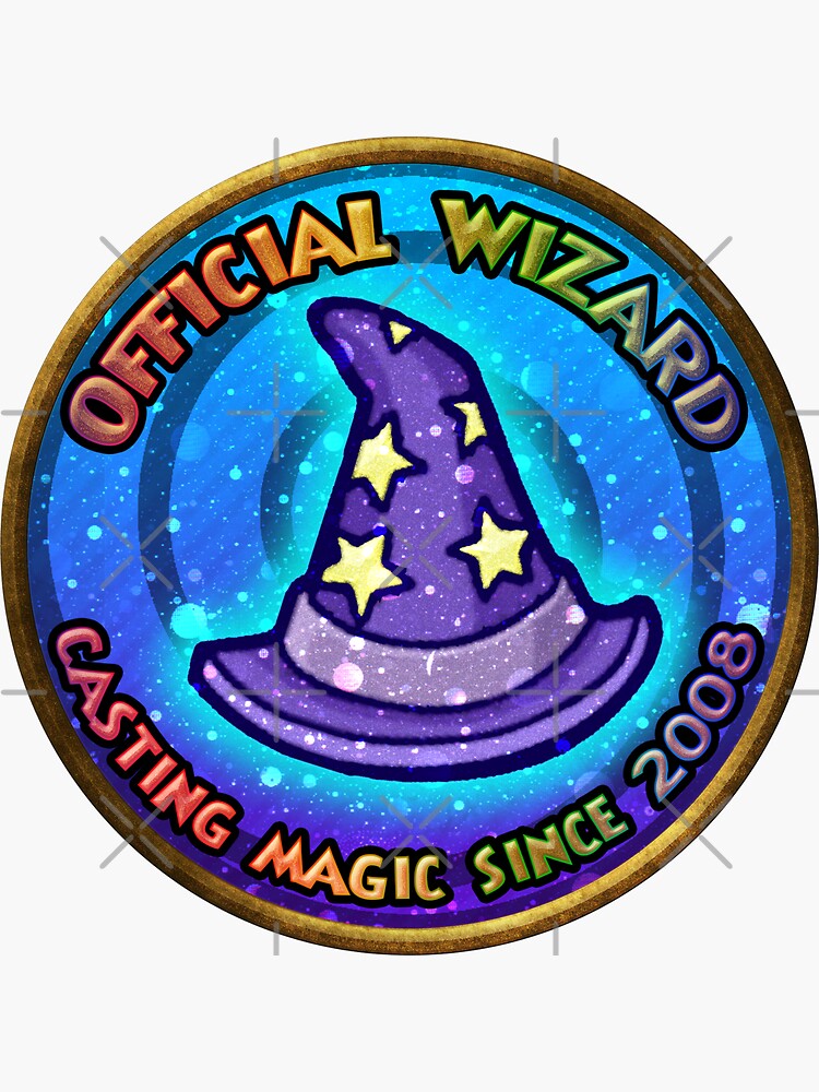 "Wizard101 - Official Wizard" Sticker by BluDragoArts | Redbubble
