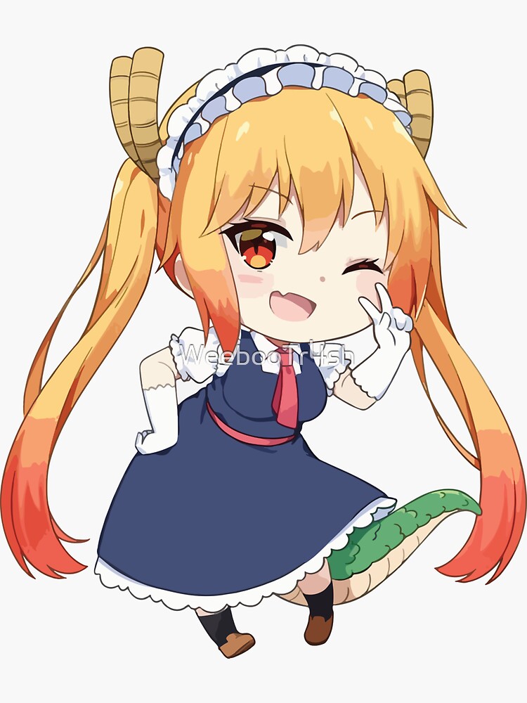 "Tohru Chibi Kobayashi Dragon Maid" Sticker for Sale by WeebooTr4sh ...