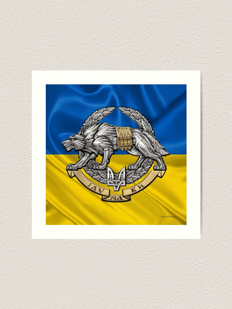 "Ukrainian Special Operations Forces - SSO ZSU Emblem over Flag of ...