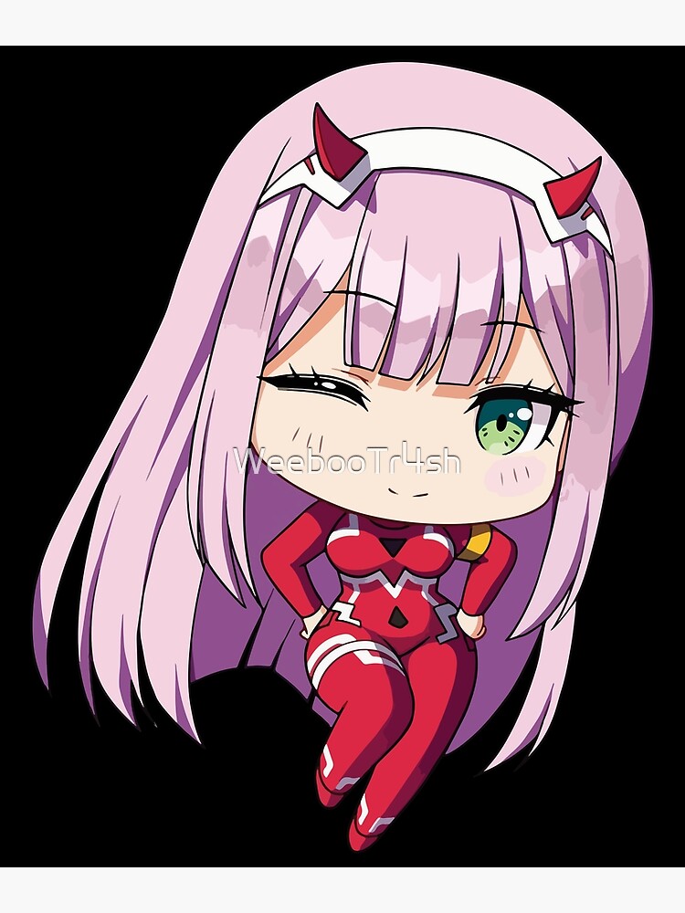 "Zero Two Chibi Darling In The Franxx" Art Print for Sale by ...