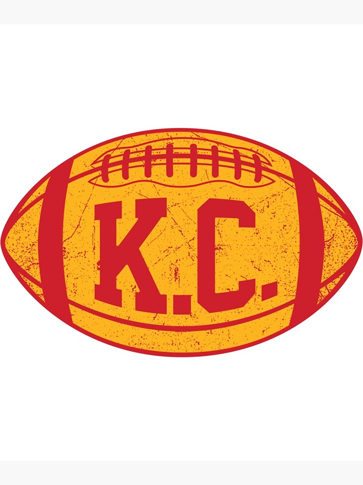 Poster « KC Retro Football - Rouge », par DriedroachLLCs | Redbubble
