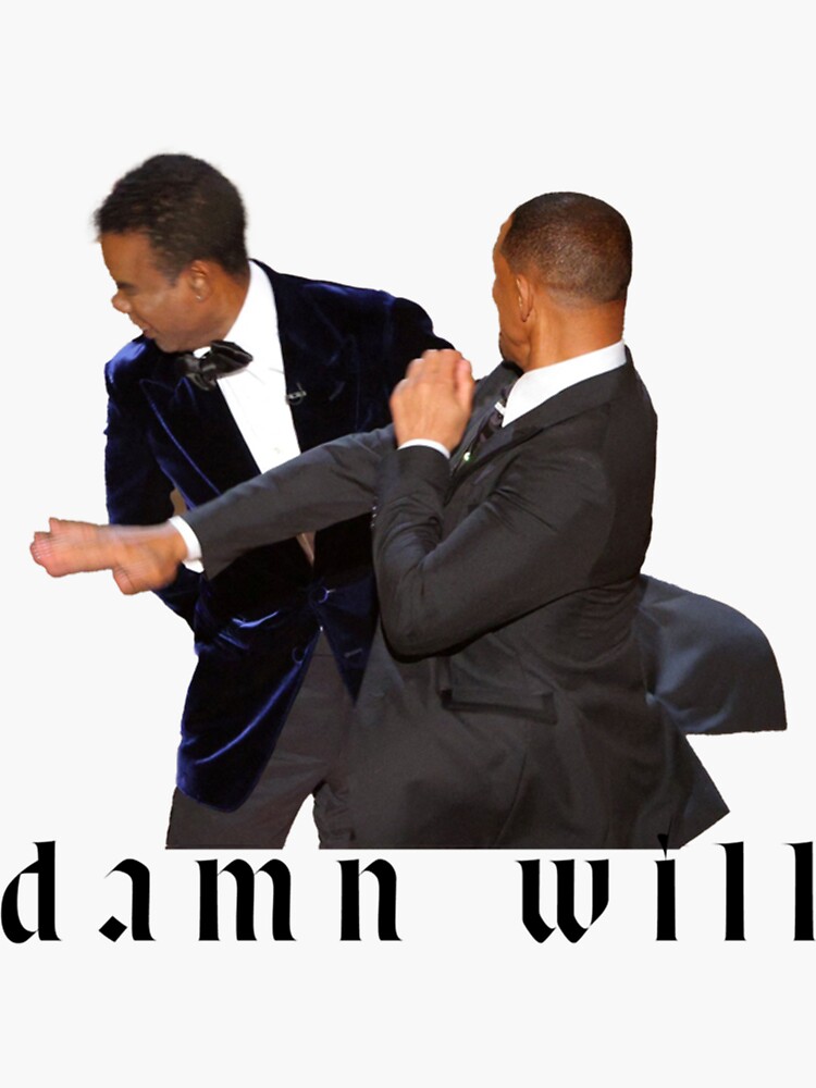 "Will smith smacking chris rock " Sticker for Sale by GregSaigem ...