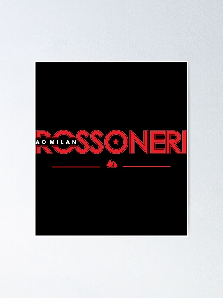 "Rossoneri Ac Milan Sticker" Poster by damiascot7 | Redbubble