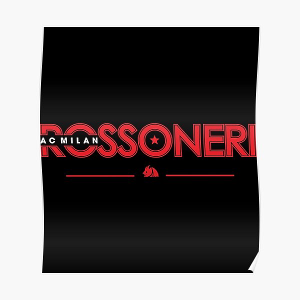 "Rossoneri Ac Milan Sticker" Poster by damiascot7 | Redbubble