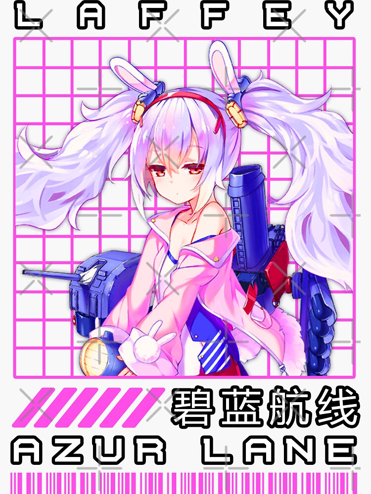 "LAFFEY" Sticker for Sale by RECBLACK | Redbubble