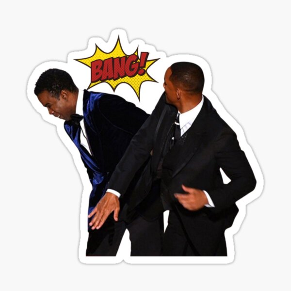 "Will Smith Chris Rock Slap Oscars " Sticker by GunnElli | Redbubble