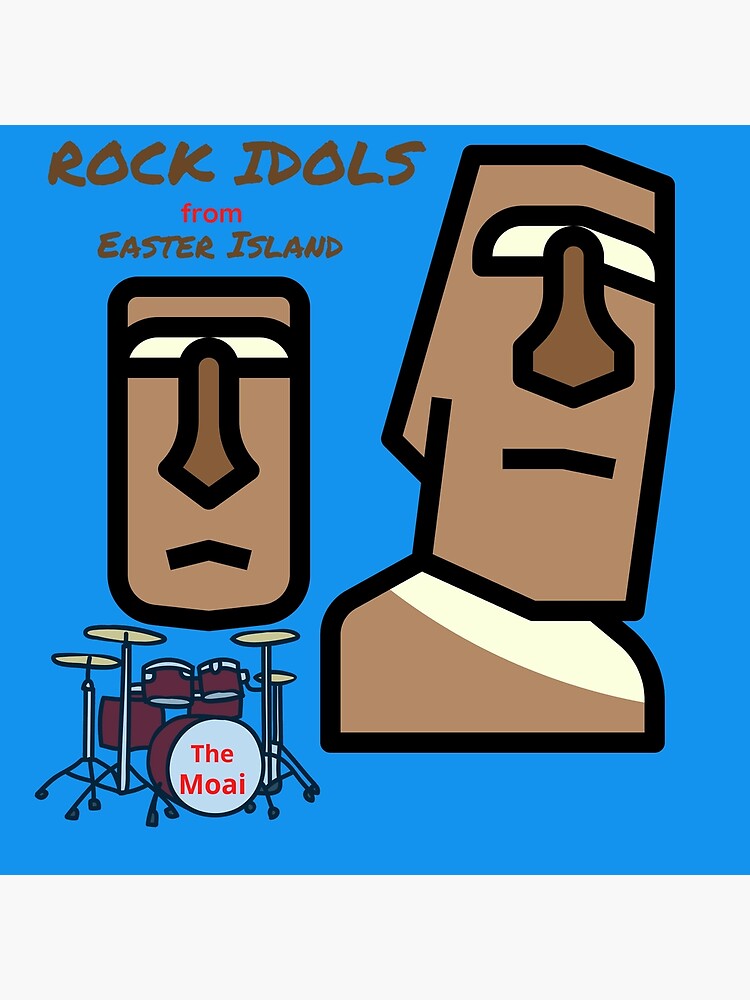 "Easter Island Rock Idols, The Moai" Poster by MelloHDesigns | Redbubble