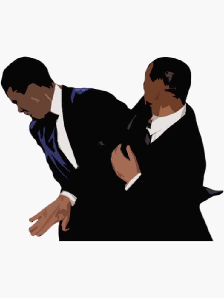 "Will Smith Smacking Chris Rock " Sticker by GunnElli | Redbubble