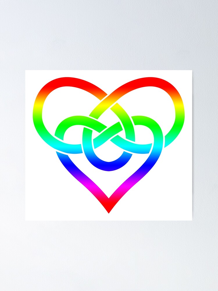 "Polyamory Infinity Heart Rainbow Colors Infinite Love LGBTQIA" Poster ...
