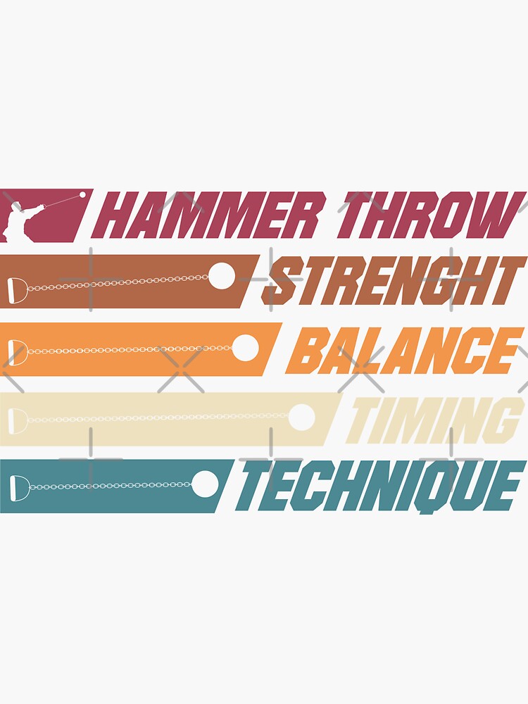 "Track and Field Hammer Throwing Hammer Throw" Sticker by ShopTheStyle ...